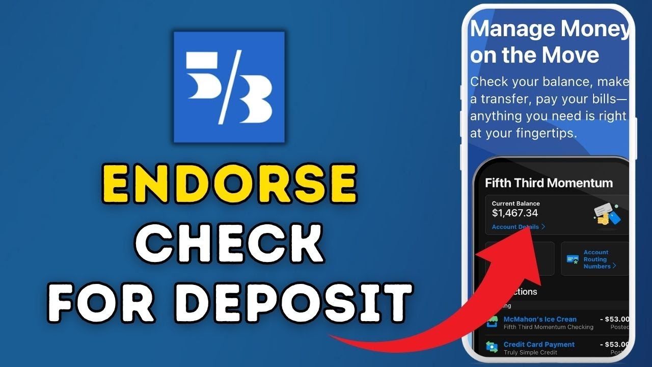 How to Endorse Check for Mobile Deposit (Fifth Third Bank) 2025? - YouTube