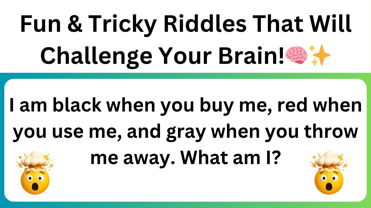 Fun & Tricky Riddles That Will Challenge Your Brain!🧠 - YouTube