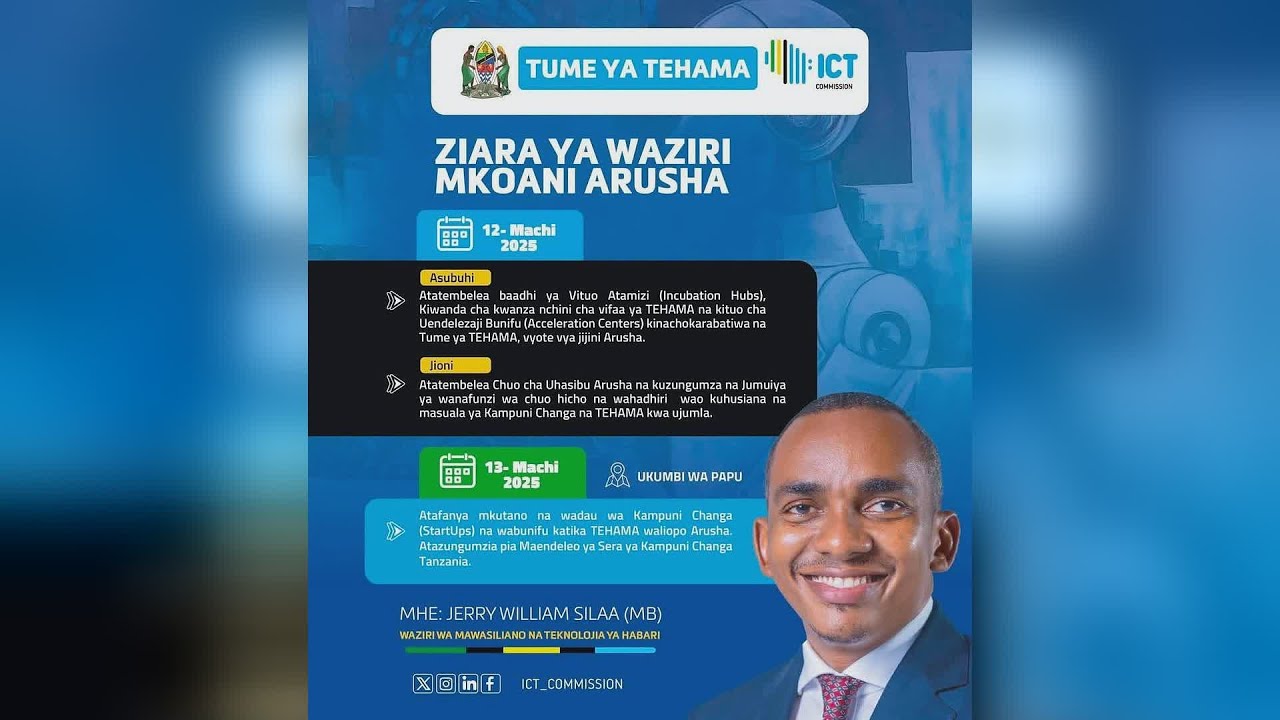 #LIVE; ZIARA YA WAZIRI WA MAWASILIANO NA TEKNOLOJIA YA HABARI MHE ...