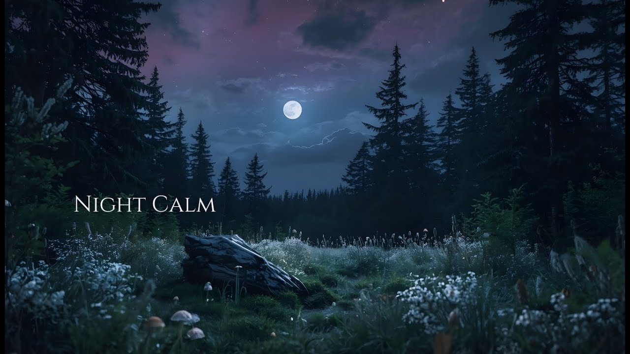 Nordic Ambient Music | Moonlit Forest Clearing for Night Calm - YouTube