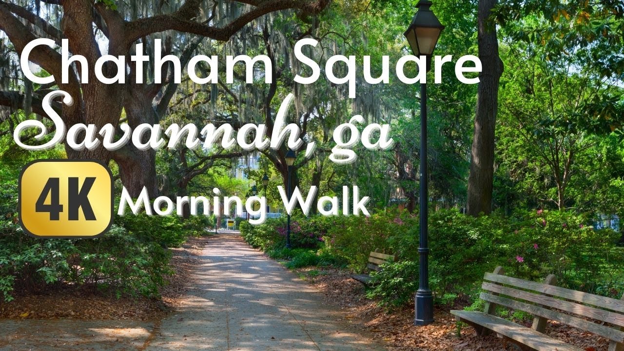 Savannah, Georgia, Historic Chatham Square, 4k Morning Walk - Immersive ...