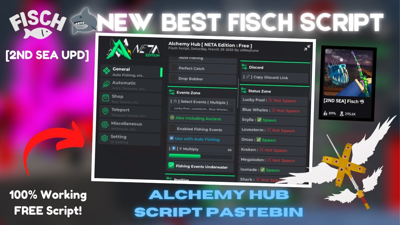 [2nd Sea🐋] Roblox Fisch Script | Alchemy Hub - Instant Catch, Dupe Level & Auto Farm (PC/Mobile ...