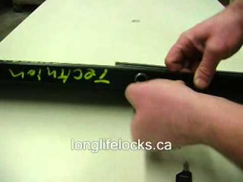 Remove Teknion or Global lock cylinder with Core Key - YouTube