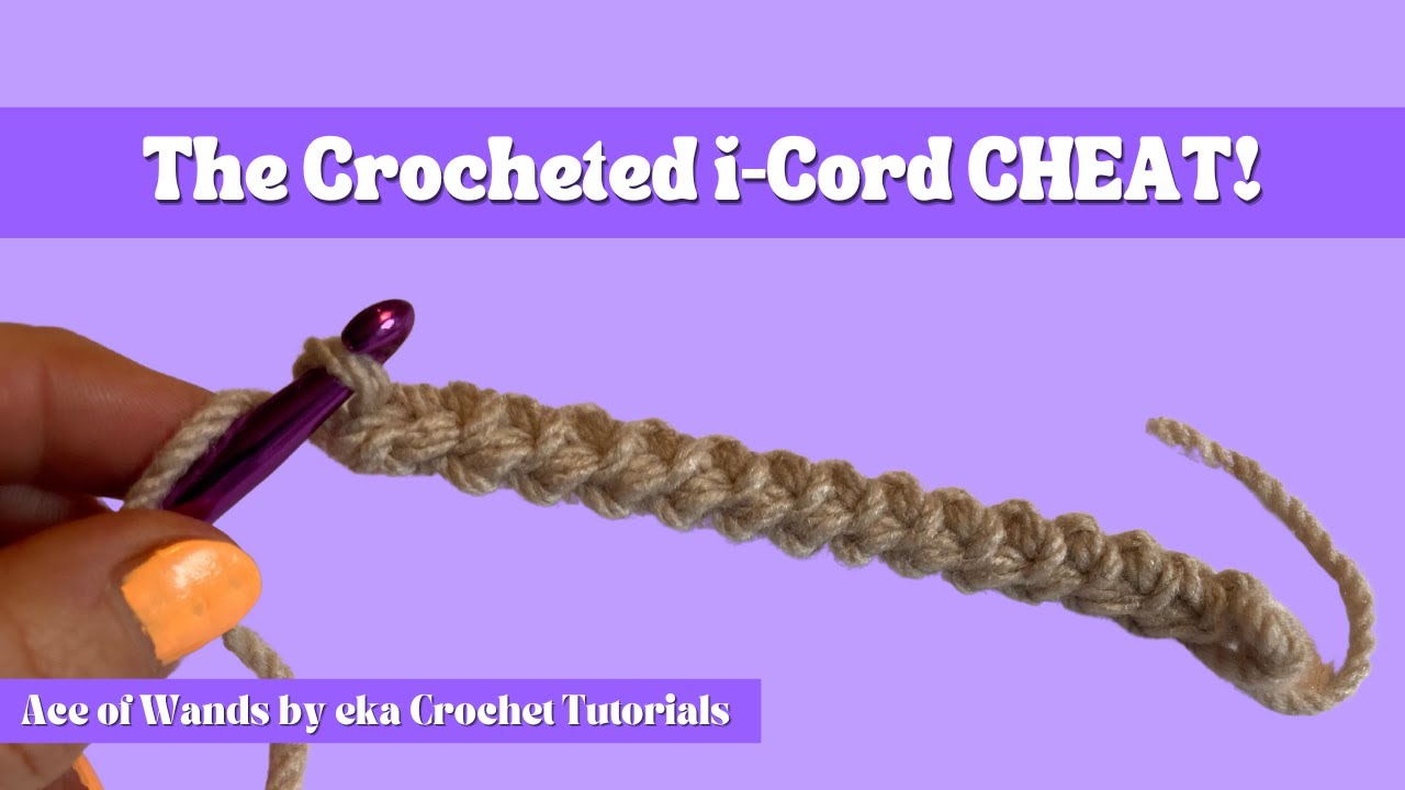 Crocheted I-Cord Cheat!! - Super Fast and Easy - no unhooking! Left ...