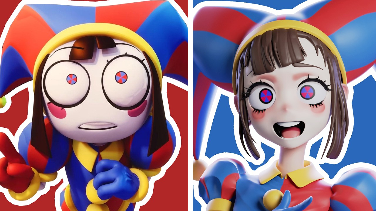 Pomni But She Is Anime - The Amazing Digital Circus 🎪 3D Character Time ...