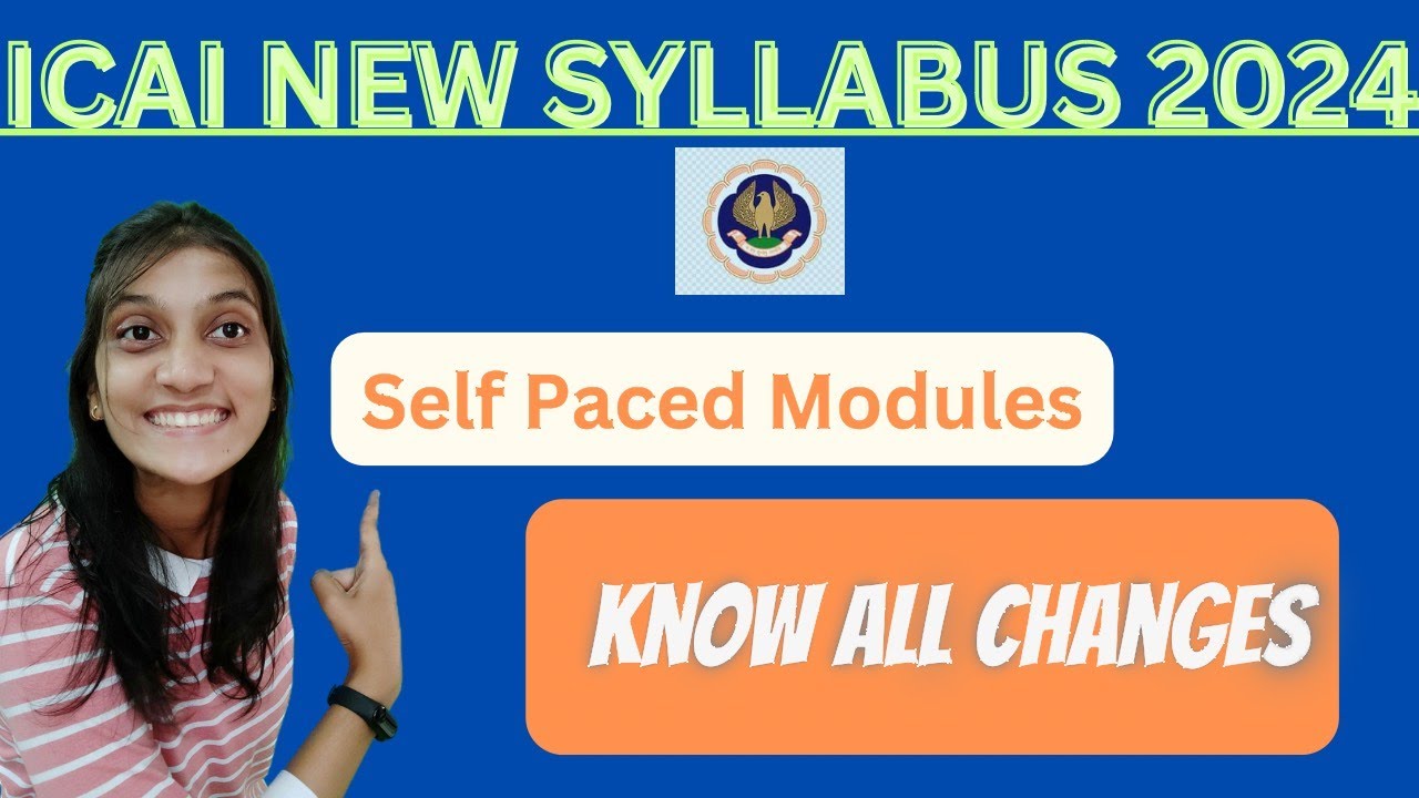 Self Paced Modules ICAI I CA Pooja Zade I # CPZ - YouTube
