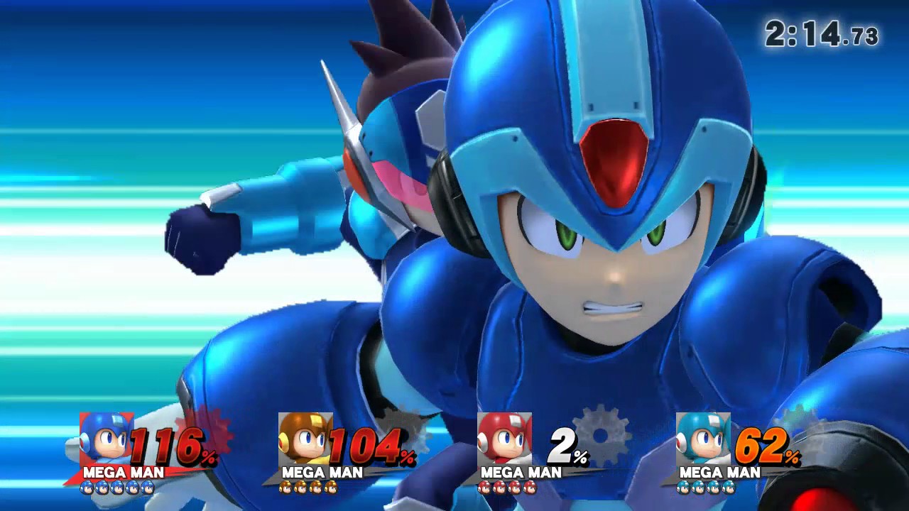 Giant Mega Man Battle In SSB4 - YouTube