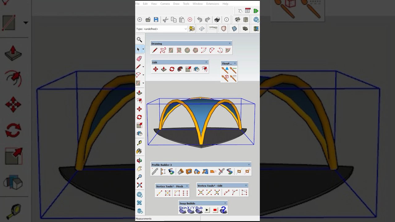 The FASTEST Way to create a tent in SketchUp, using 1001bit plugin and ...
