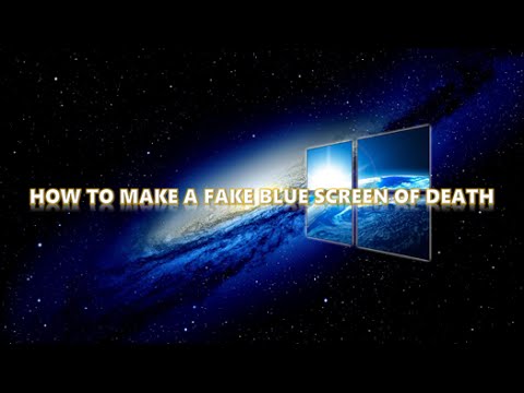 HOW TO MAKE A FAKE BLUE SCREEN OF DEATH - YouTube