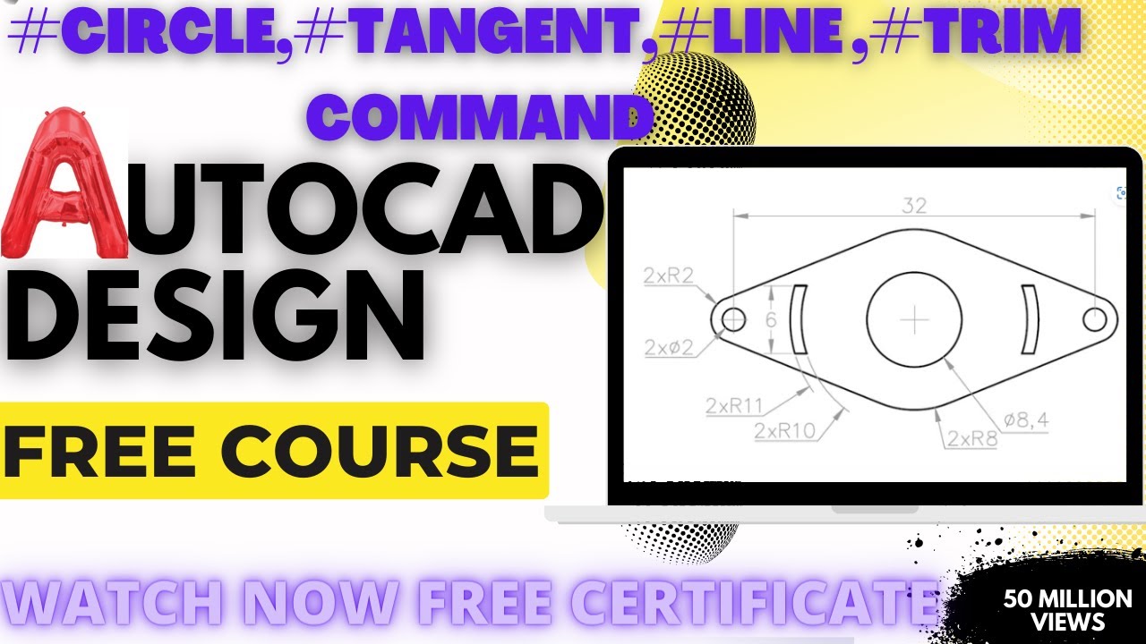 Autocad 2023 || Tangent command || Autocad 2d tutorials in hindi - YouTube