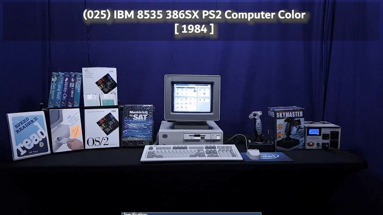 (025) IBM 8535 386SX PS2 Computer Color [ 1984 ] - YouTube
