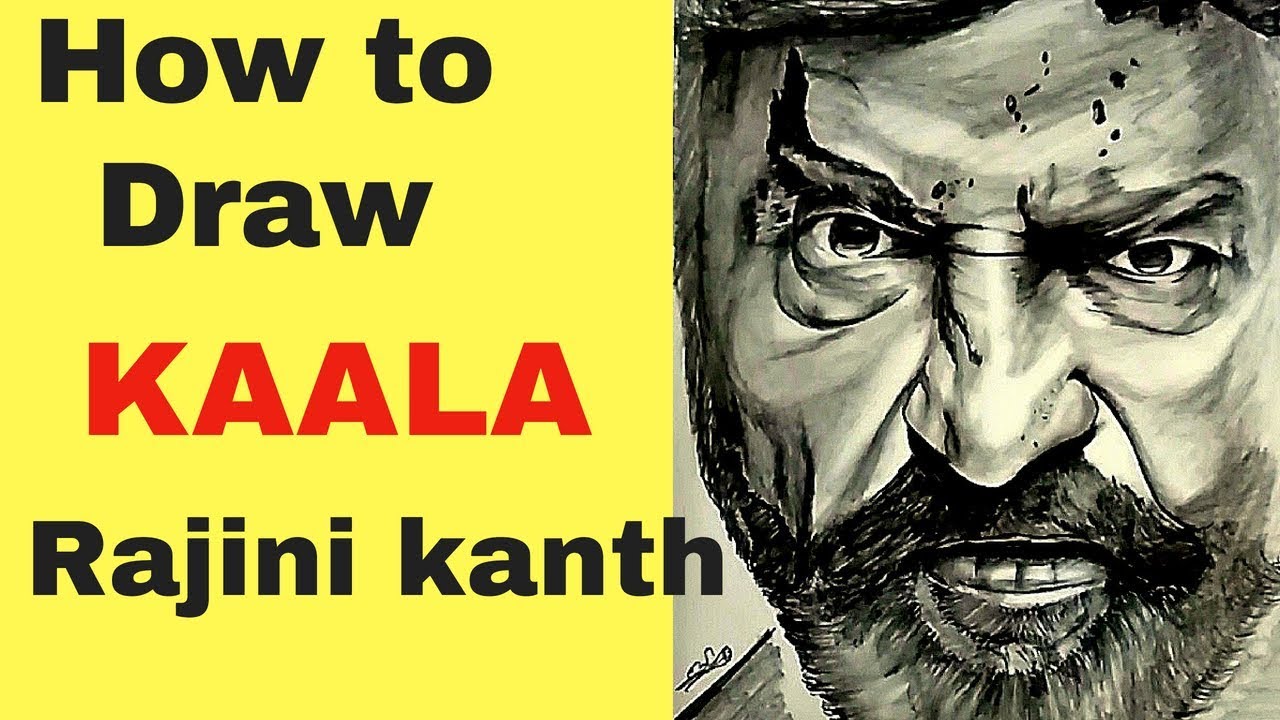 How to draw Super star Rajini kanth kaala Step by Step - YouTube