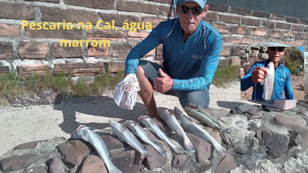 Pescaria praia da Cal, Papa-terra, água marrom. - YouTube