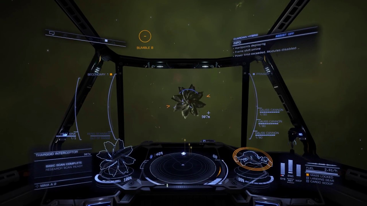Elite 3.0 Beyond - Hybrid Chieftan v Thargoid Cyclops - YouTube