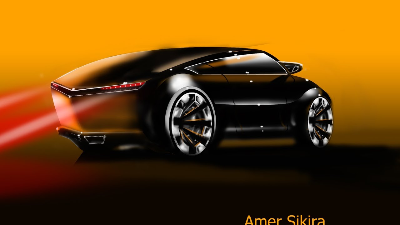 photoshop car rendering - YouTube