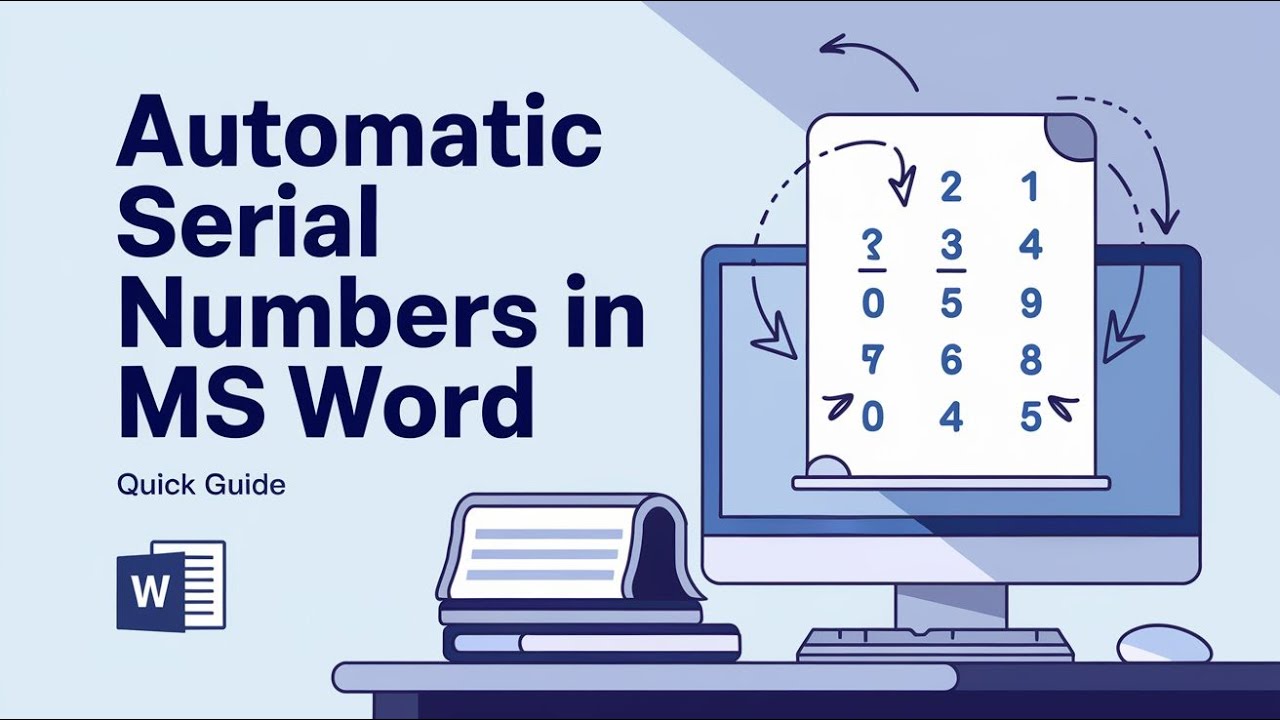 Automatic Serial No in MS Word - YouTube