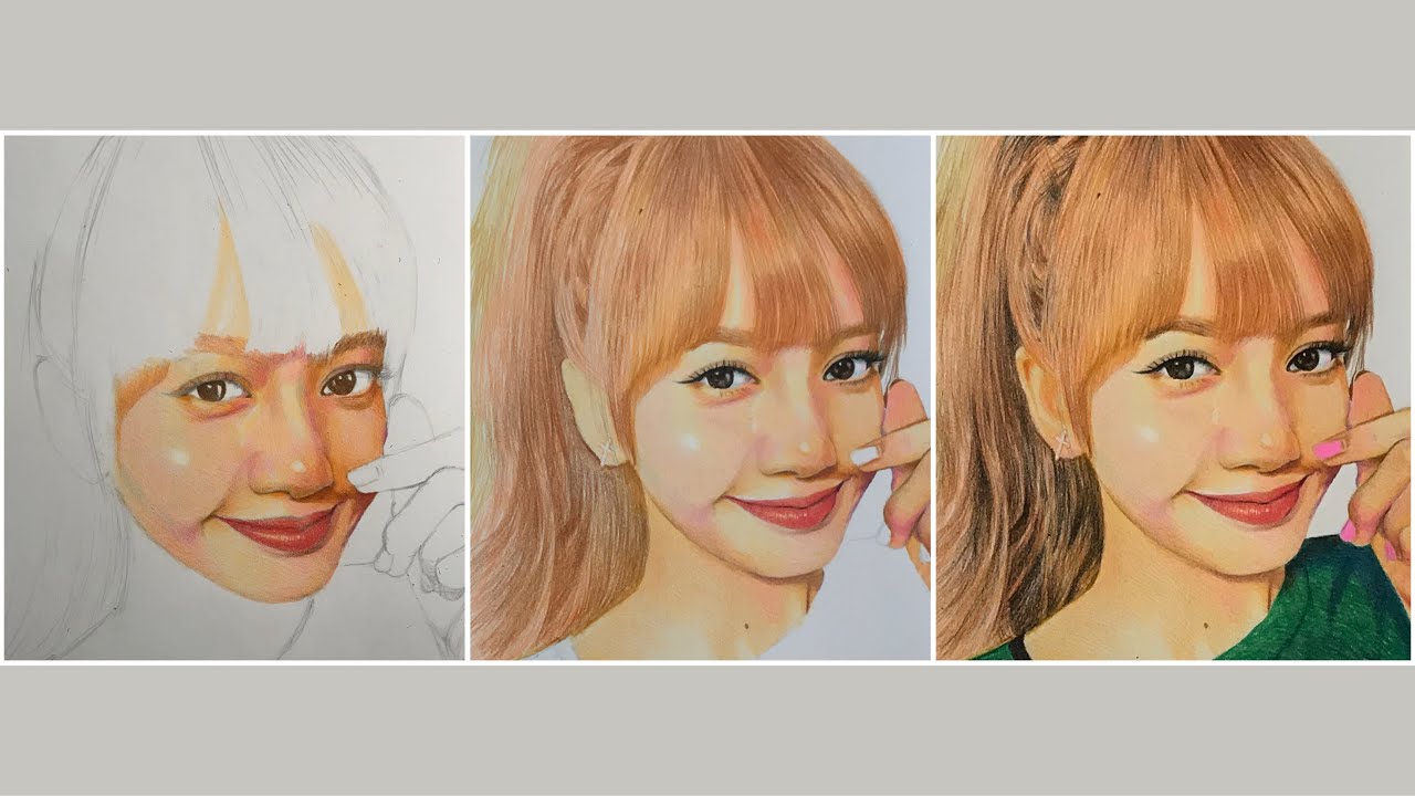 How to painting colorpencil Lisa Blackpink - YouTube