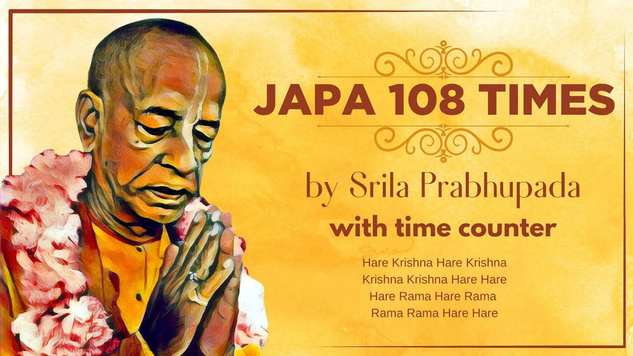 📿 Srila Prabhupada Chanting Japa 108 times With Counting and Soothing ...