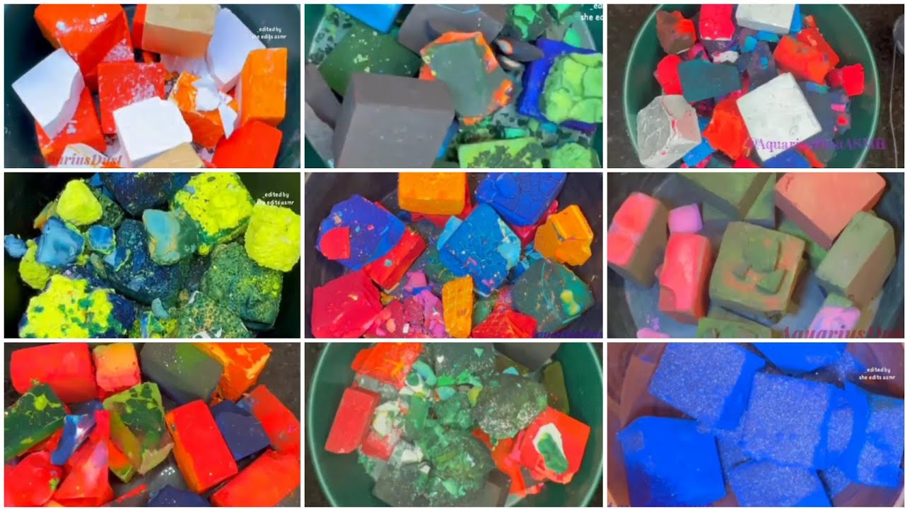 Vibrant Dyed Gym chalk edit 2x Version ️🌷 | oddly satisfying| dyed gym ...