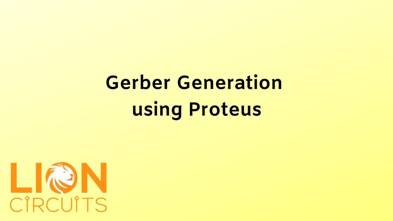 Gerber Generation using Proteus - YouTube