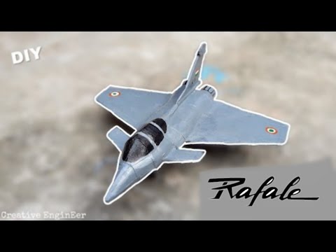 DIY Rafale | how to make a fighter plane with paper and Cardboard ...