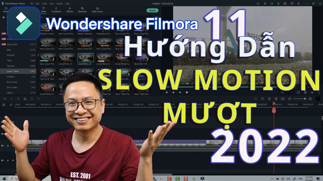 Hướng Dẫn Làm Slow Motion Video Trong Filmora 11 - YouTube