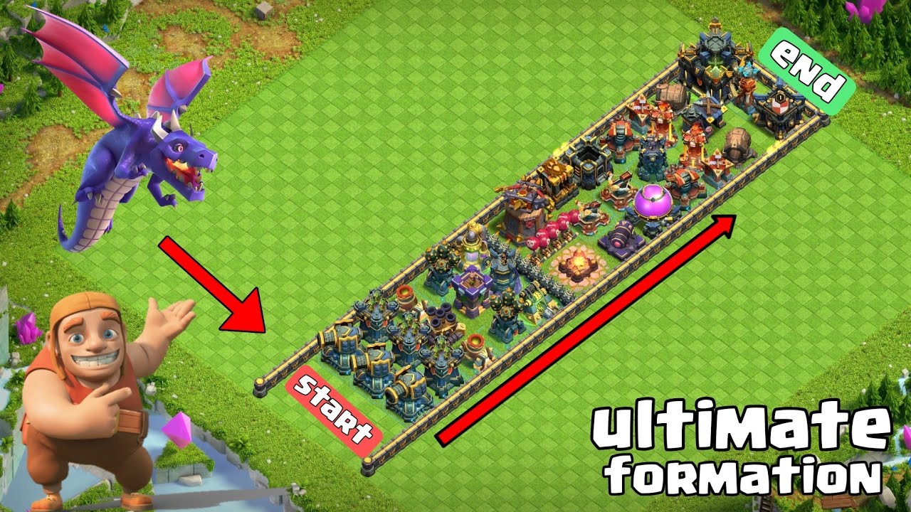 all coc troops (x50) Vs ultimate formation of Th17 | Which of them can ...