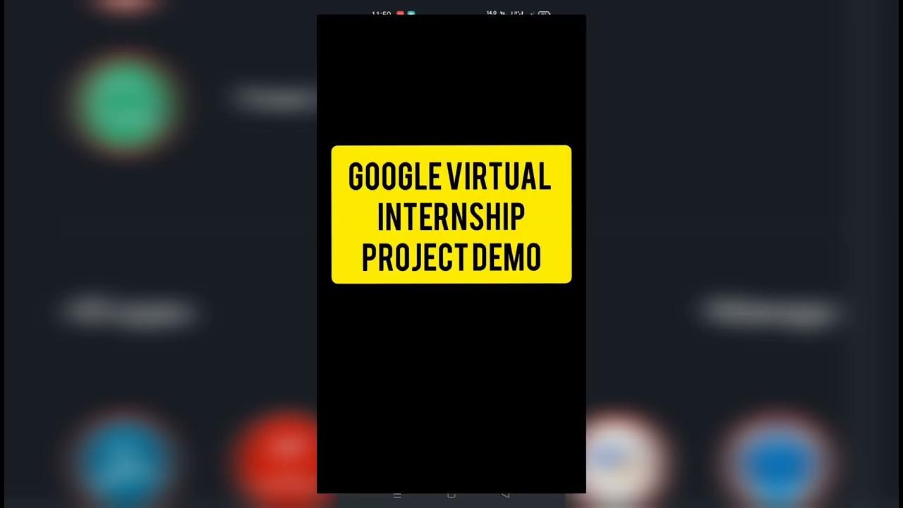 Smart Internz Google Virtual Internship Project Demo Full Video ...