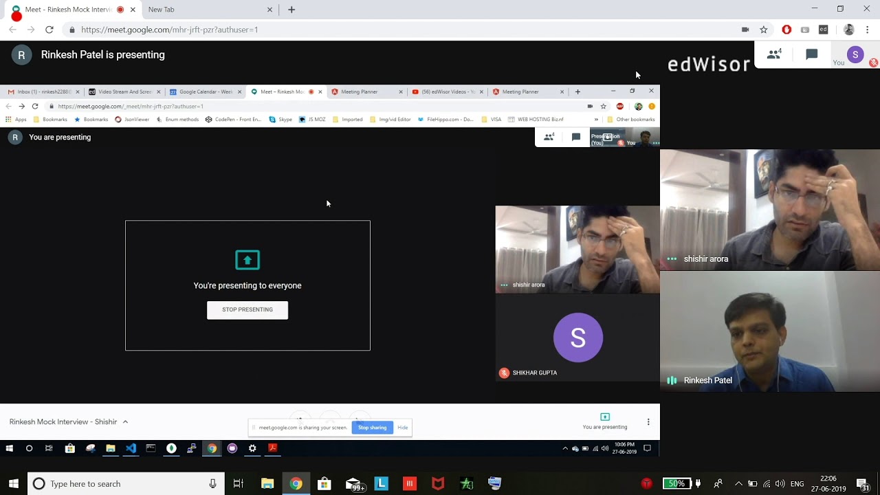 edWisor | Web Developer Mock Interview Session | Shishir Arora (Senior ...