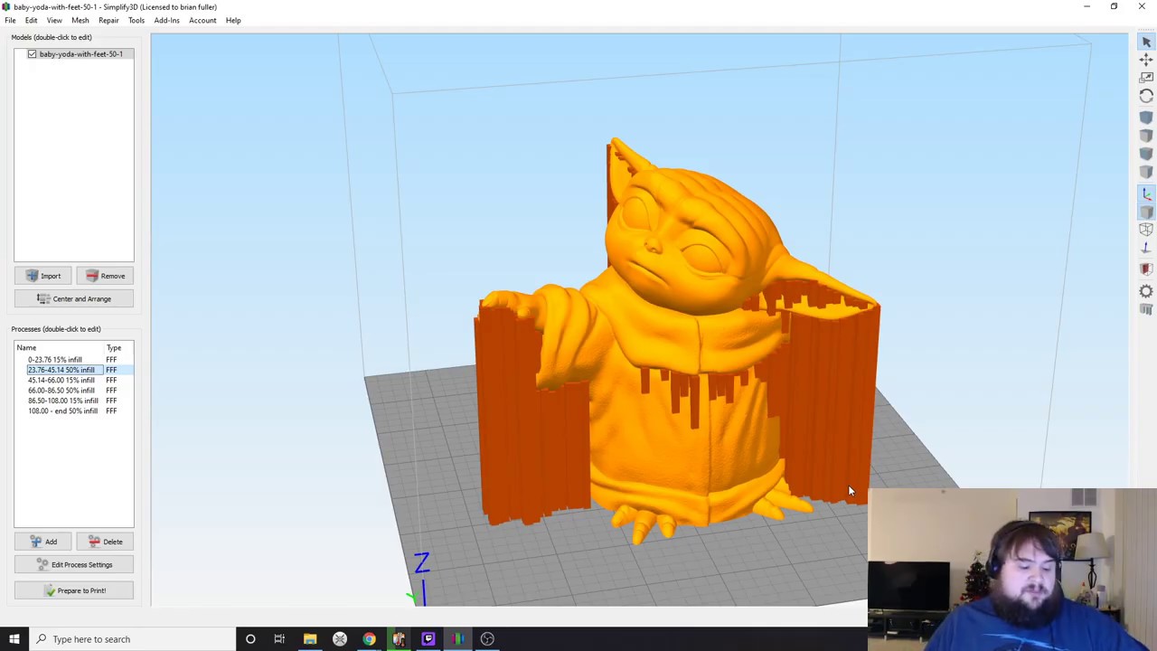 Simplify 3D Multiple Infill Percentages - YouTube