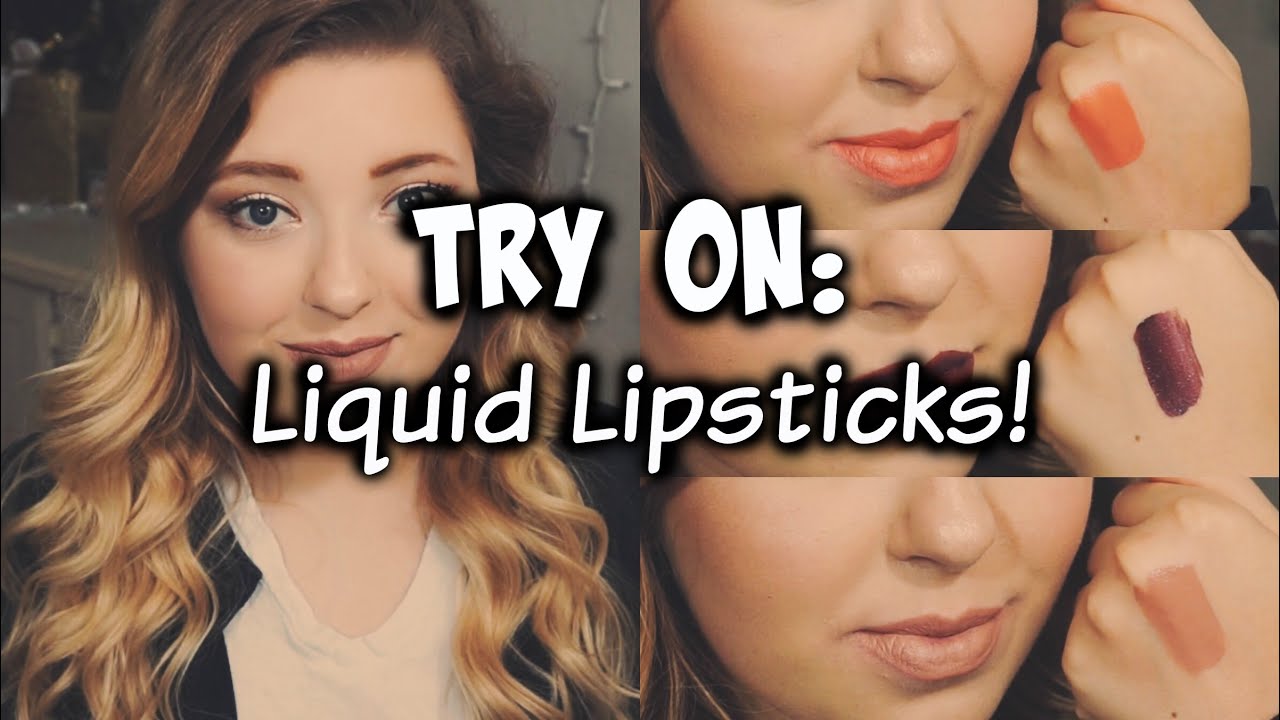 Liquid Lipstick Collection & Try On! - YouTube