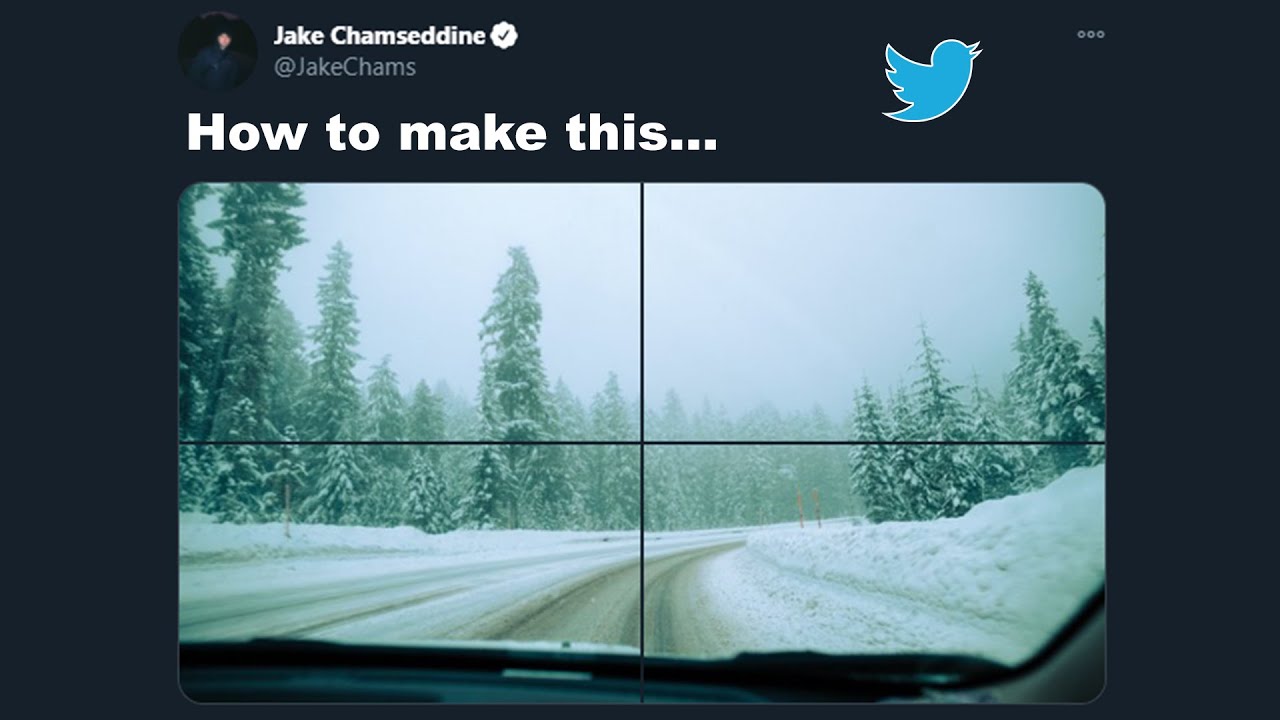 CREATING Four Panel Images FOR TWITTER - YouTube