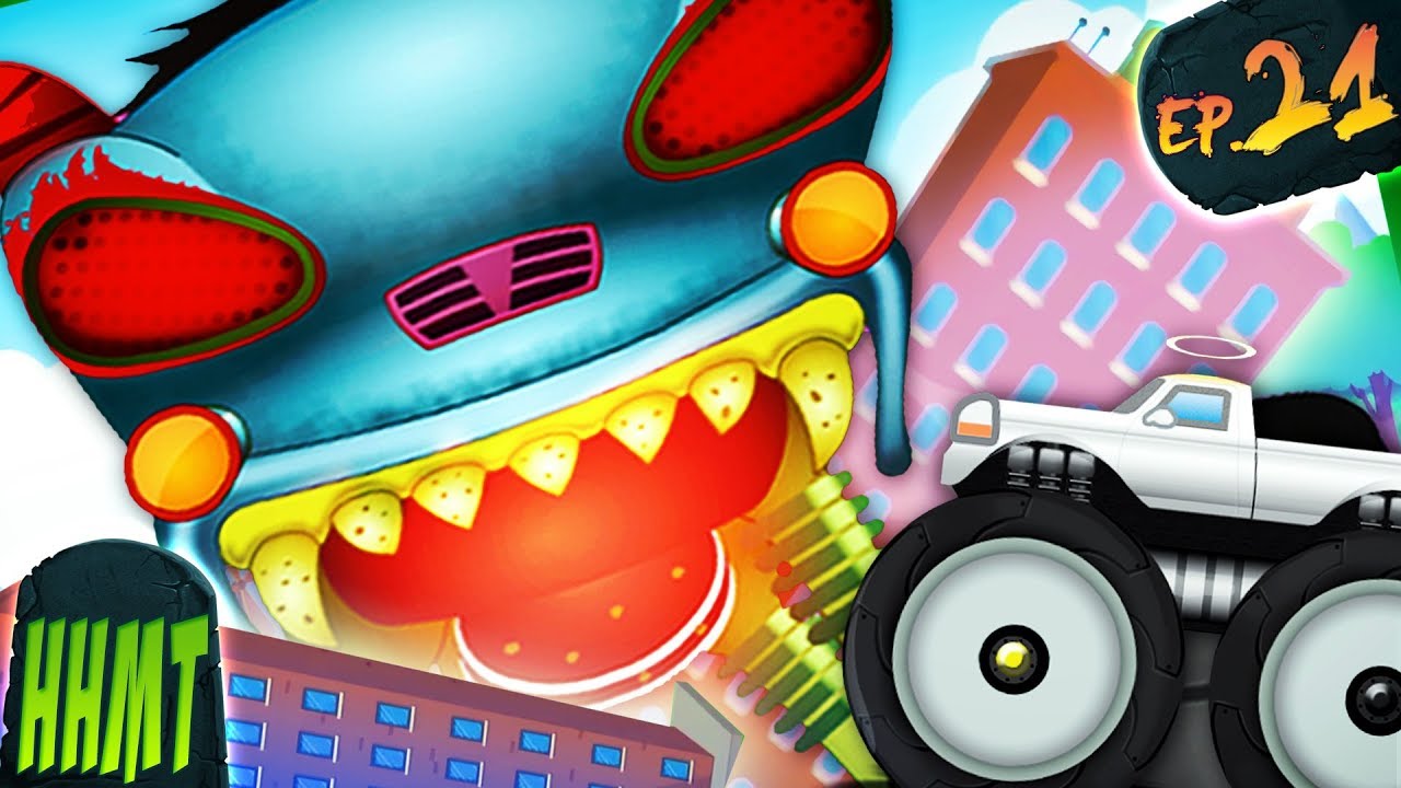 Haunted House Monster Truck | Angel and Evil Monster Truck | A Train to ...