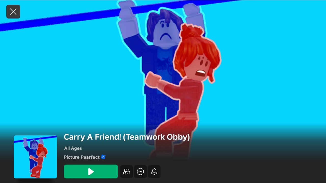 Carry A Friend (teamwork obby) Roblox complete play through! Part 1 ...