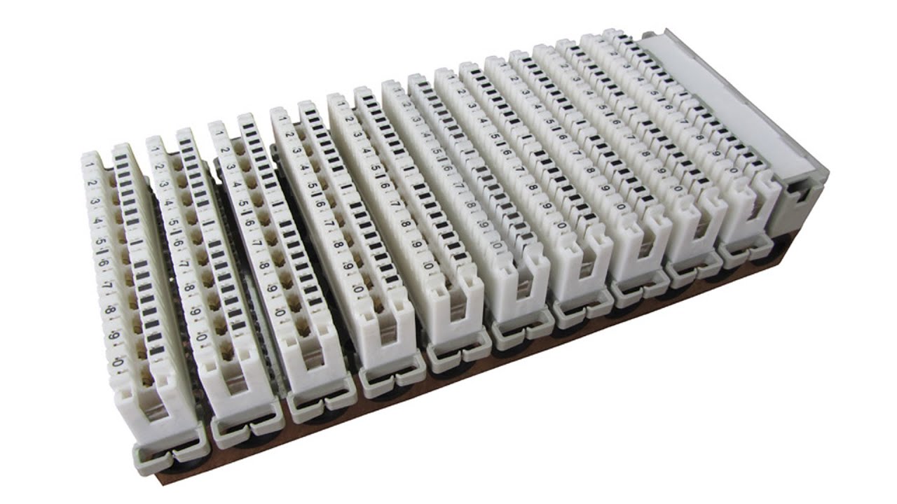 100 pairs LSA disconnection block with label holder - YouTube