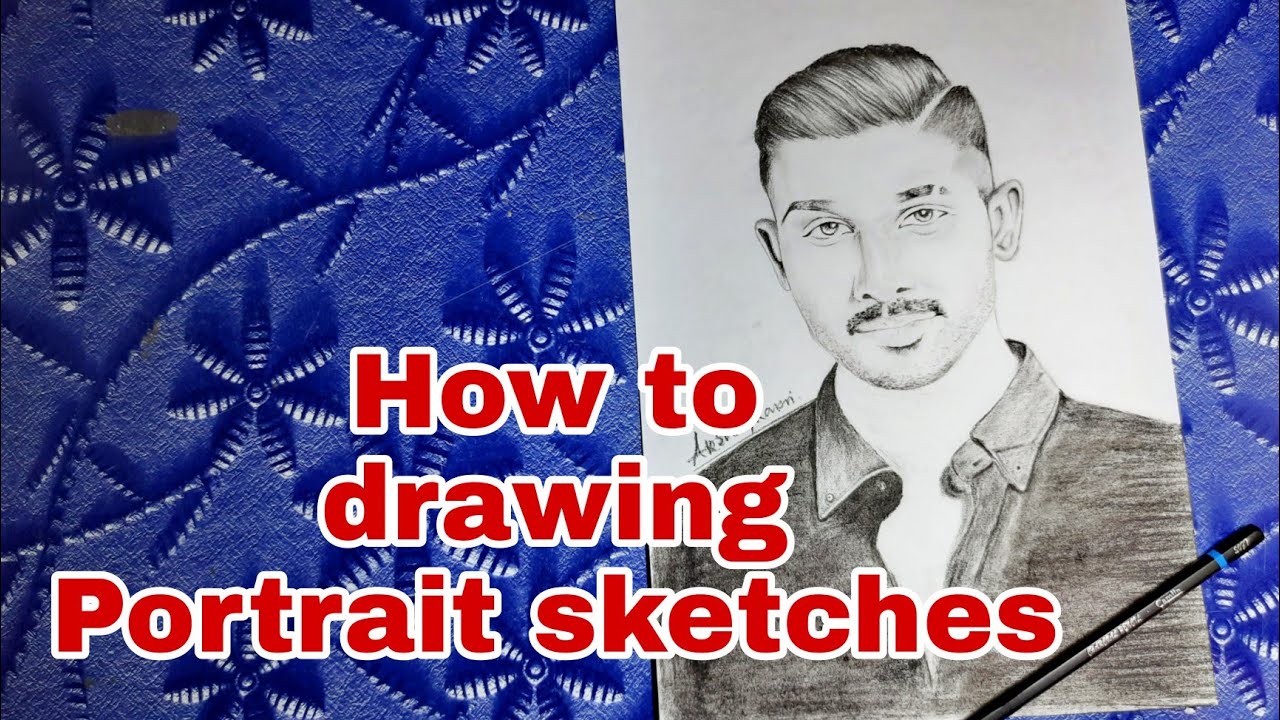How to draw Allu Arjun , Drawing | full sketch - YouTube