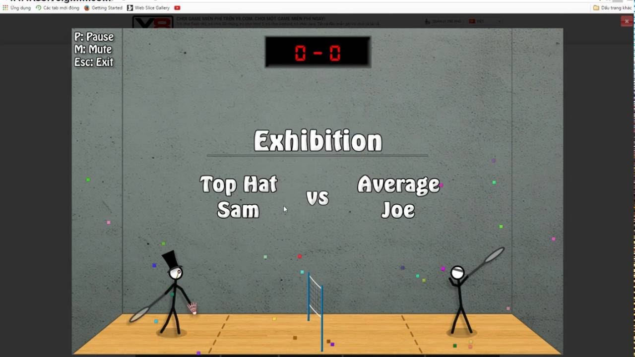 games 2 / stick figure badminton / 2 player BATTLE!! - YouTube