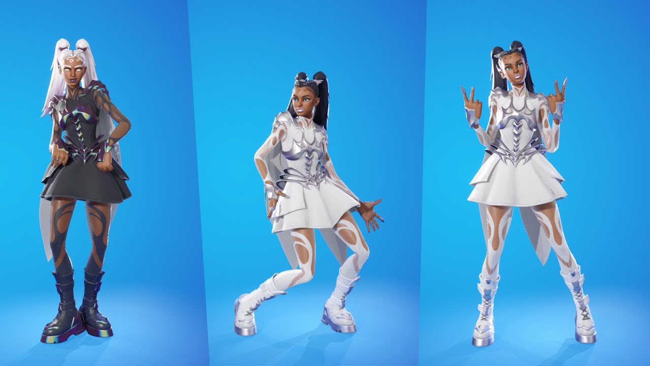 Snowdancer Skin Showcase with Emotes and Dances | Fortnite Battle ...