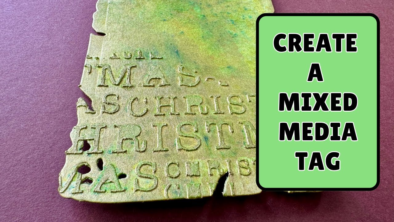 Creating a mixed media tag as a background for a centre feature - using ...