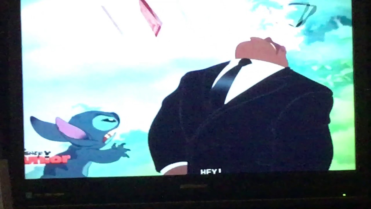 Stitch throw the book at the man’s face - YouTube