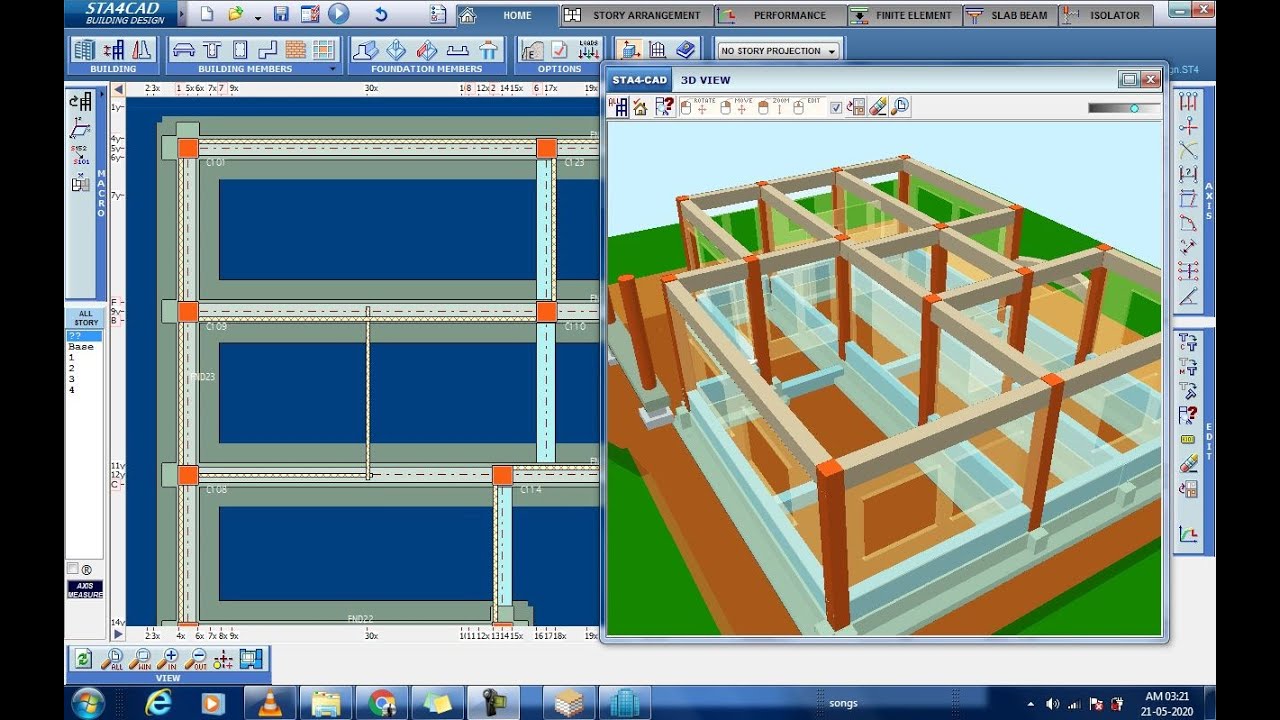 STA4CAD V14 STRUCTURAL DESIGN SOFTWARE LESSON #13 - YouTube