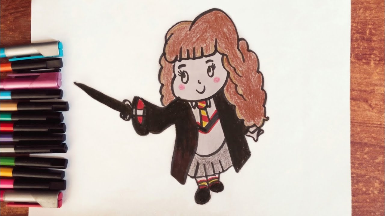 How To Draw Hermione Granger | Harry Potter | Easy Step By Step Drawing ...