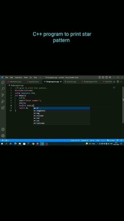 C Program To Print Star Pattern Cppprogramming Programming Coding Program Youtube