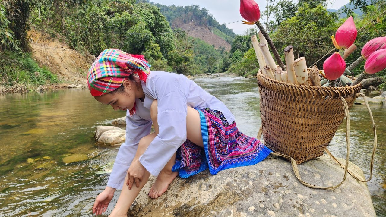 Single mother fishing and selling daily life as a single mother - YouTube