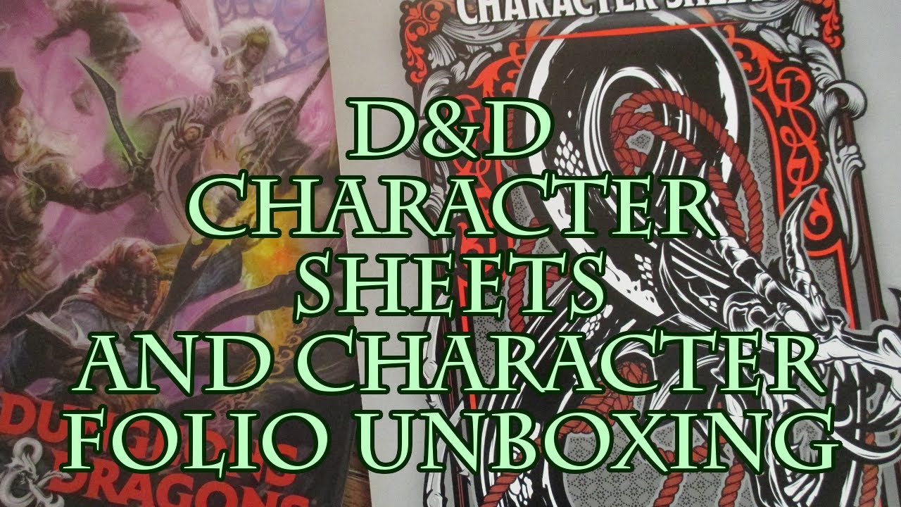D&D Character Sheets and Character Folio Unboxing - YouTube