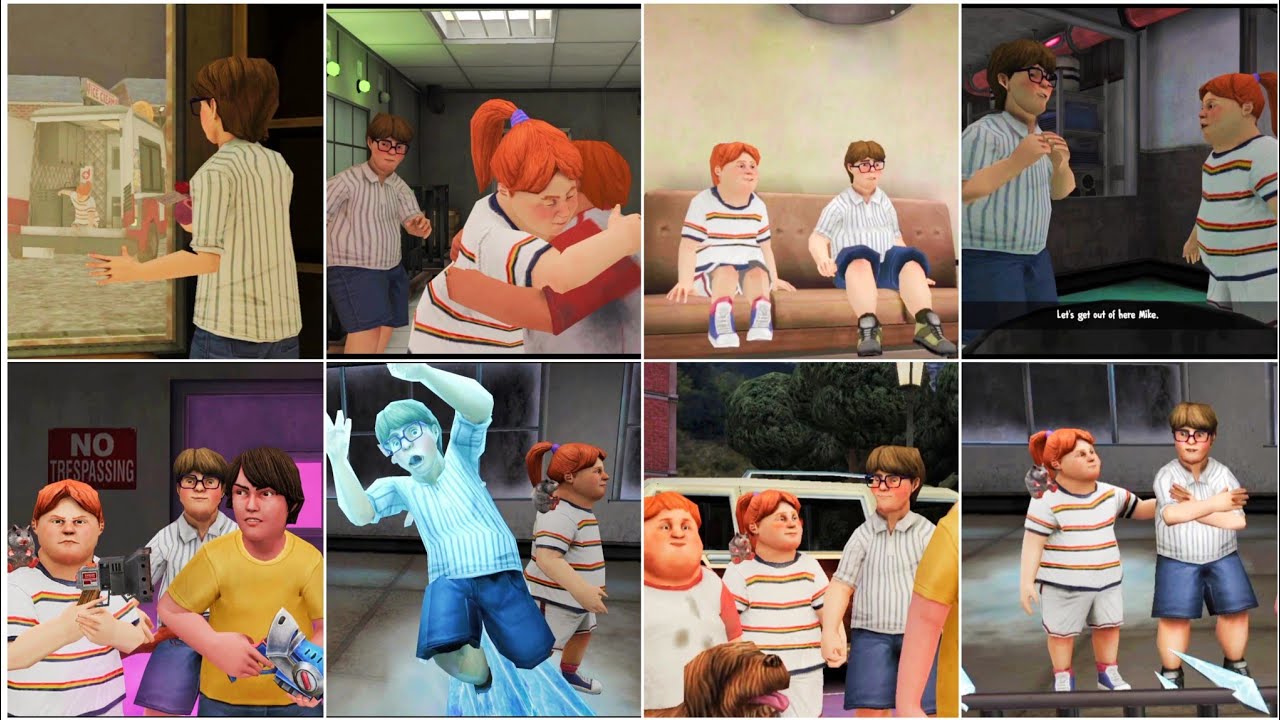 Ice Scream 1-8 Lis & Mike Together Moments All Cutscenes - YouTube