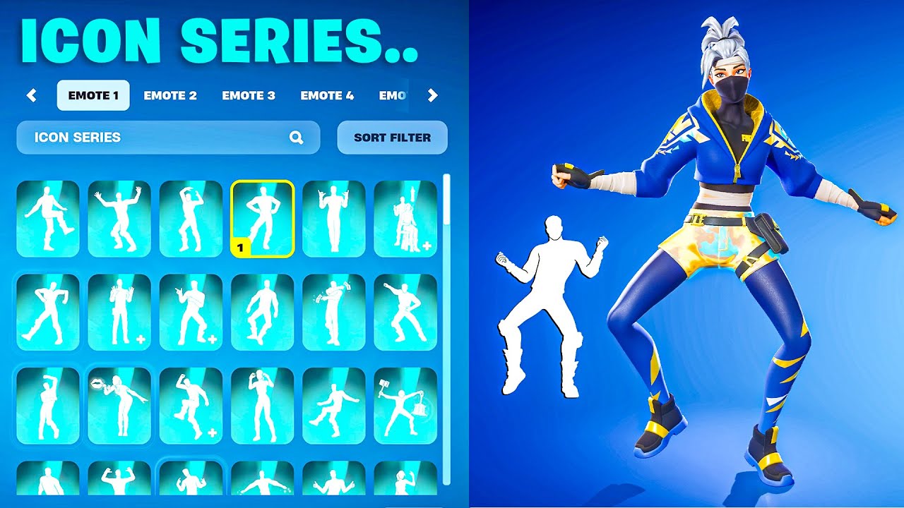 ALL ICON SERIES DANCES & EMOTES IN FORTNITE - YouTube