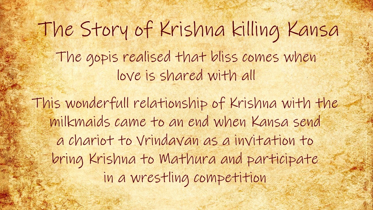 Story 26 : The Story of Krishna Killing Kansa - YouTube