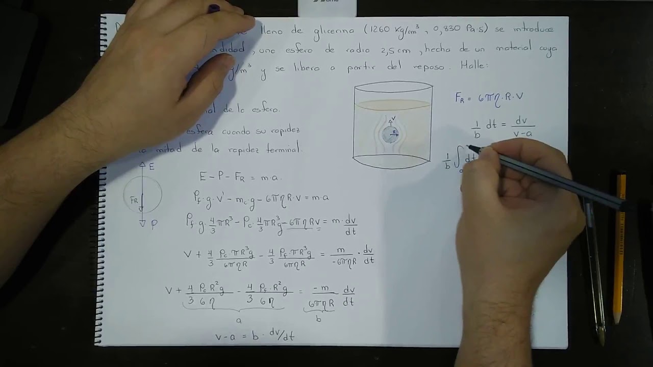 Ley Stokes Mov de Esfera en fluido viscoso - YouTube