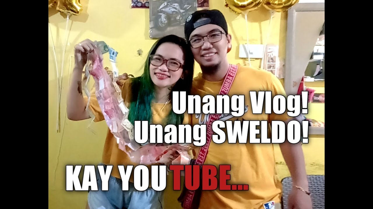 Vlog #01- KATAS NG YOUTUBE! ! ! Unang Vlog, Unang Sweldo kay YOUTUBE! - YouTube